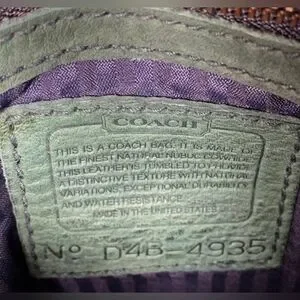 Coach | Bags | Vintage Coach Nubuck 4935 Jade Pebbled Leather Flap Over ...